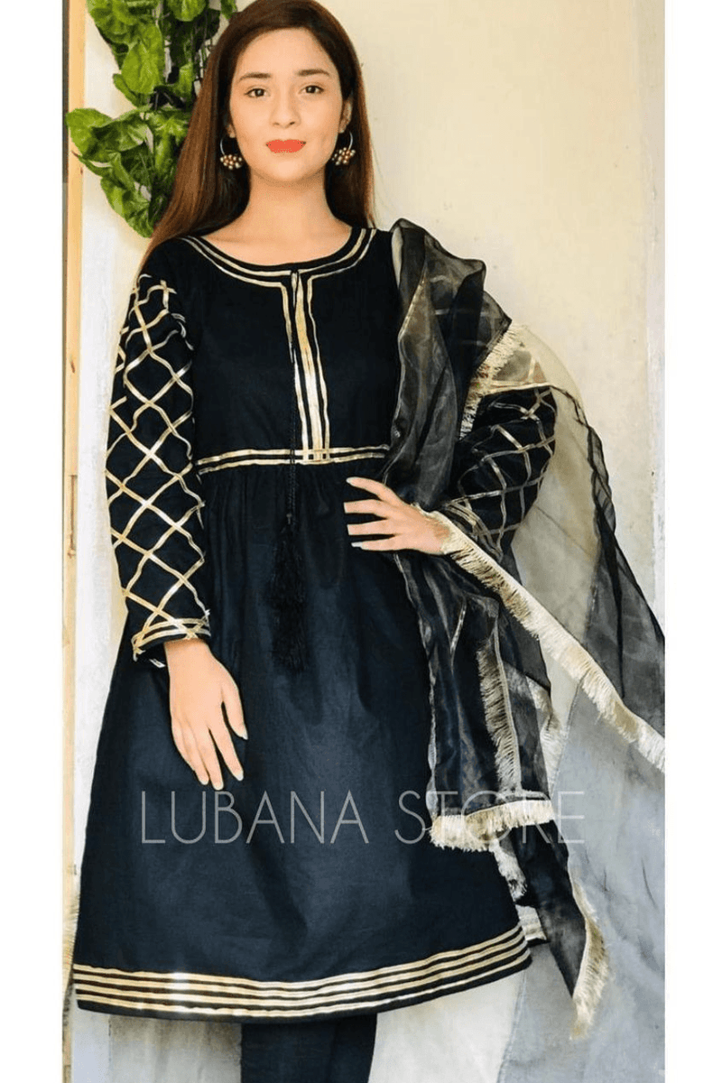 GOTA DRESS (BLACK)– Lubana Store