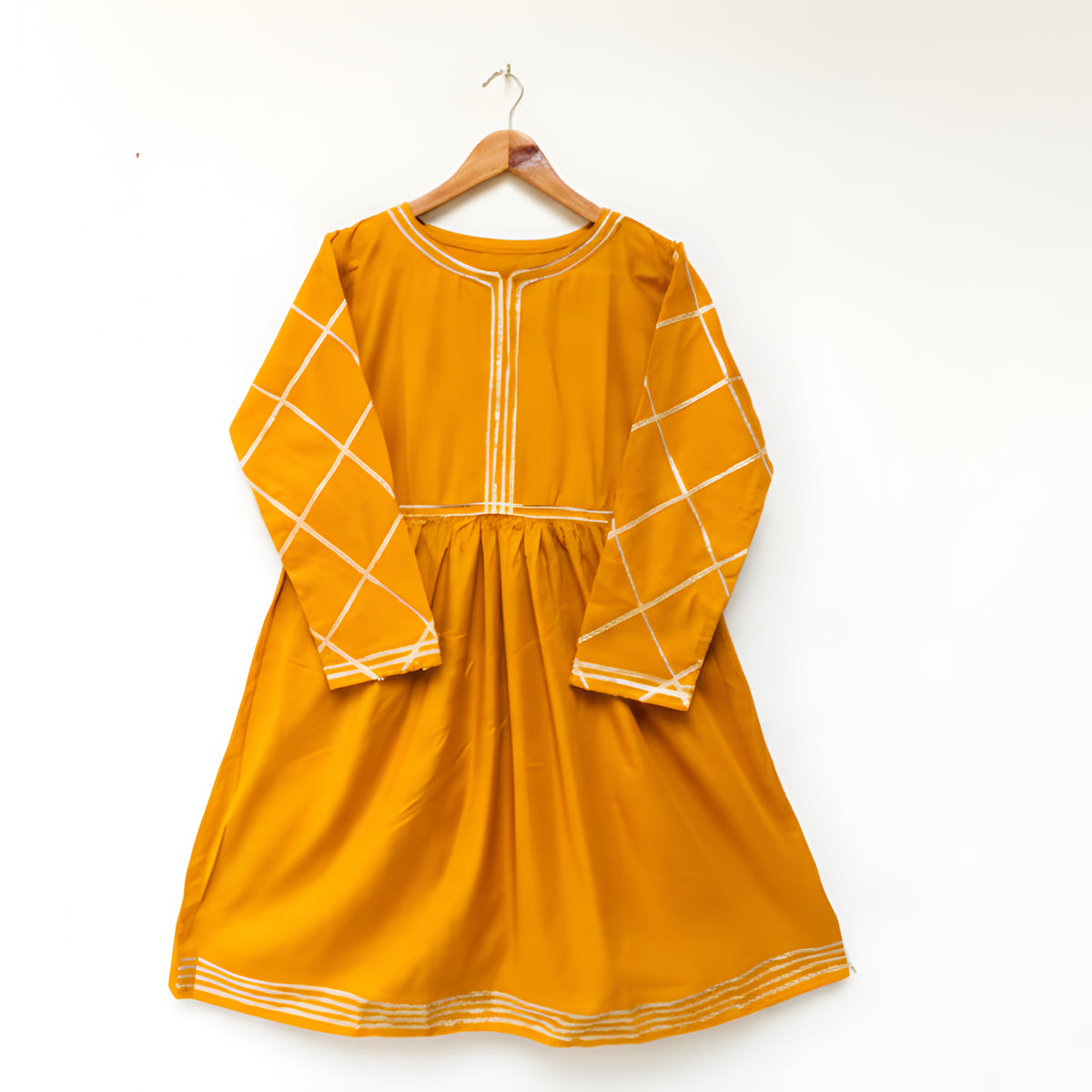 GOTA DRESS FROCK 2 (MUSTARD)– Lubana Store