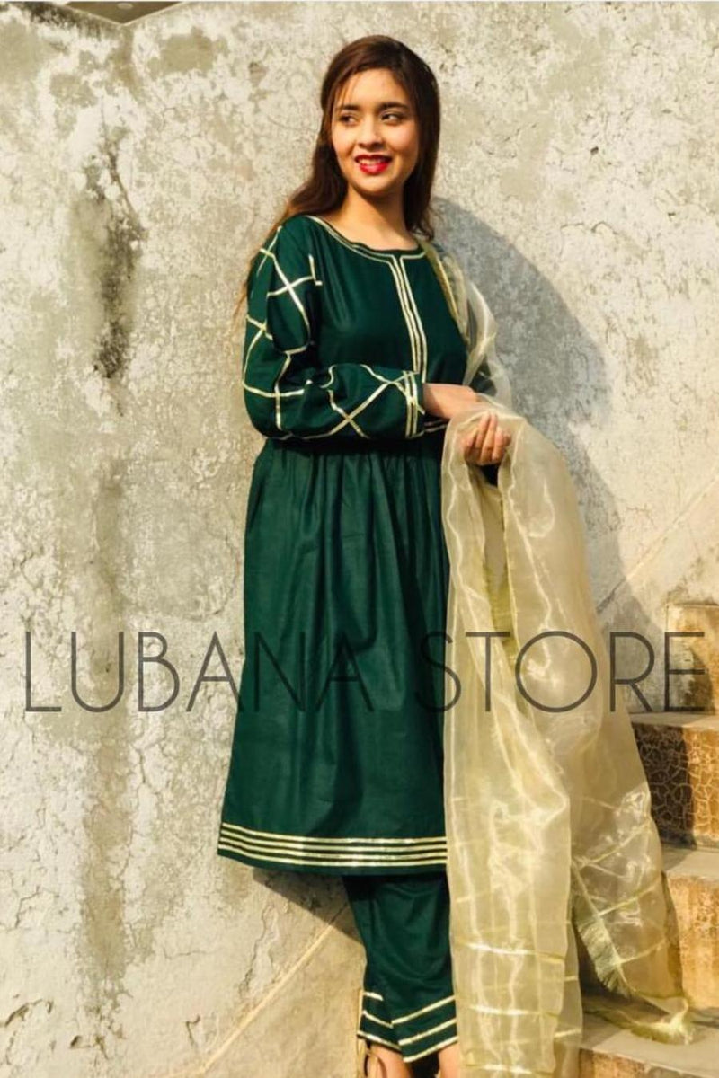 GOTA DRESS (GREEN)– Lubana Store