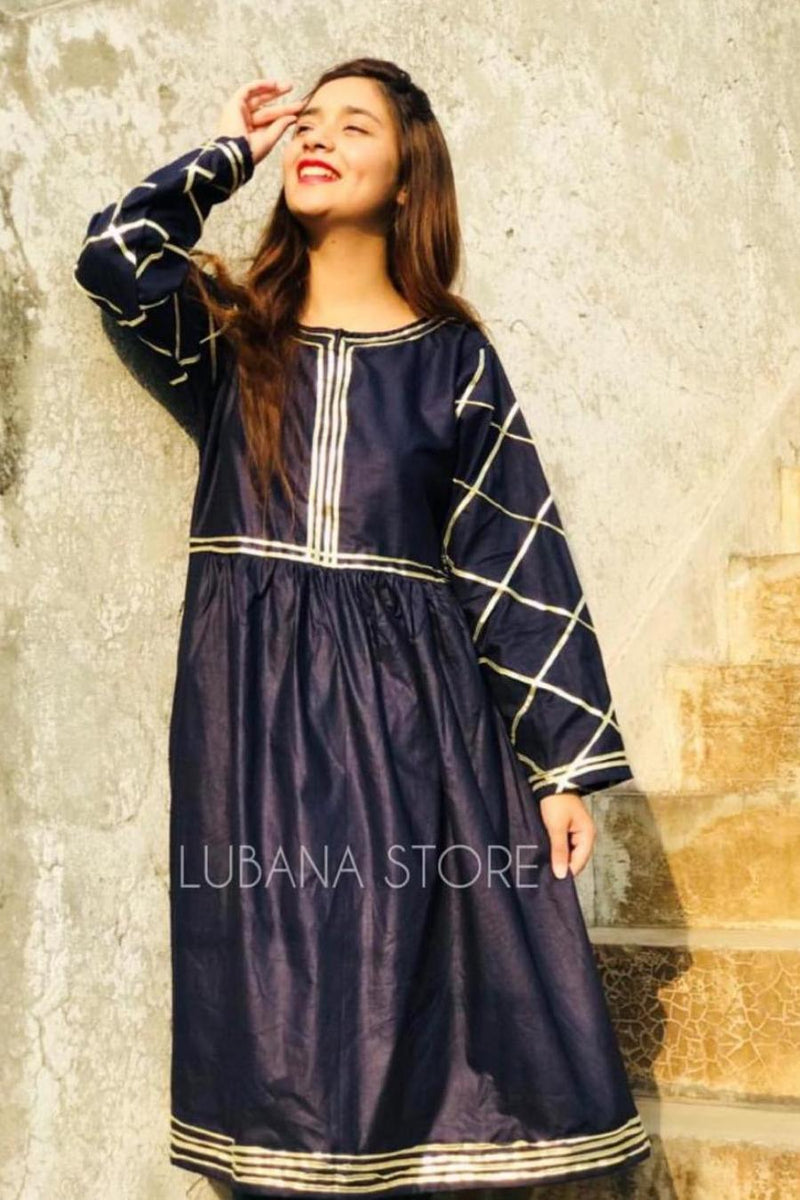 GOTA DRESS (NAVY)– Lubana Store
